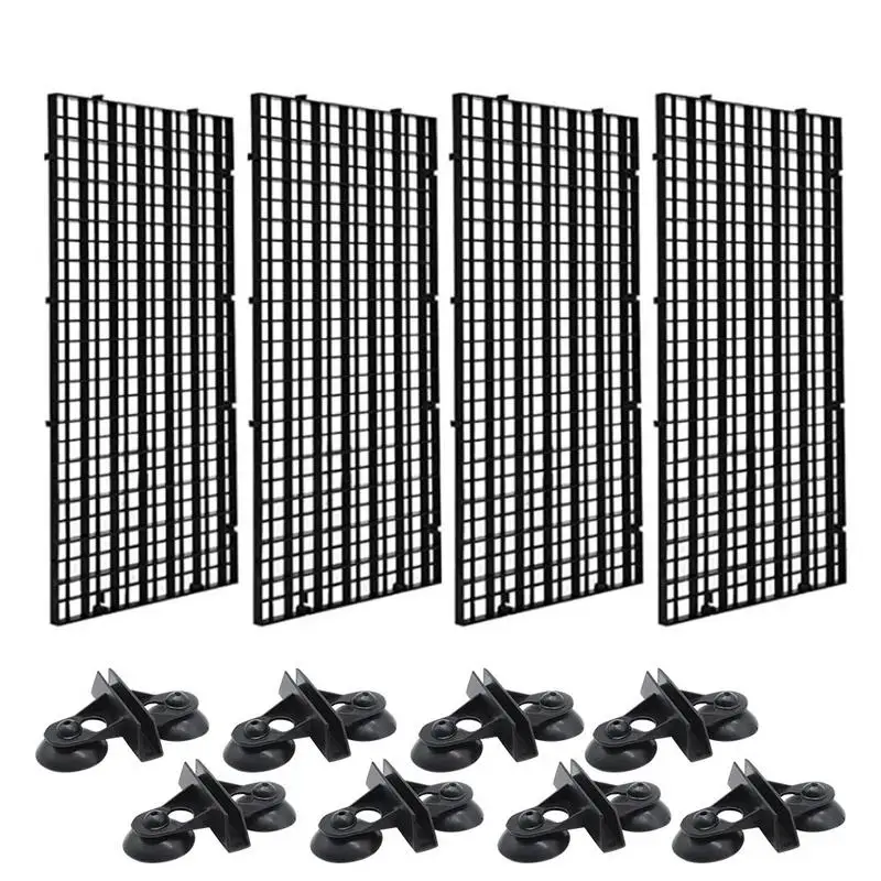4PCS-Aquarium-Fish-Tank-Divider-Isolation-Clip-Partition-Plate-With-8 ...