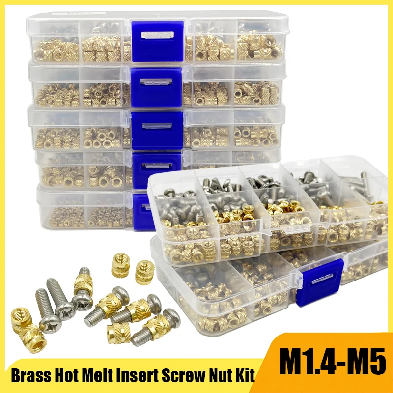M1-4-M1-6-M2-M3-M4-M5-Brass-Hot-Melt-Insert-Knurled-Nut-and-Stainless.png