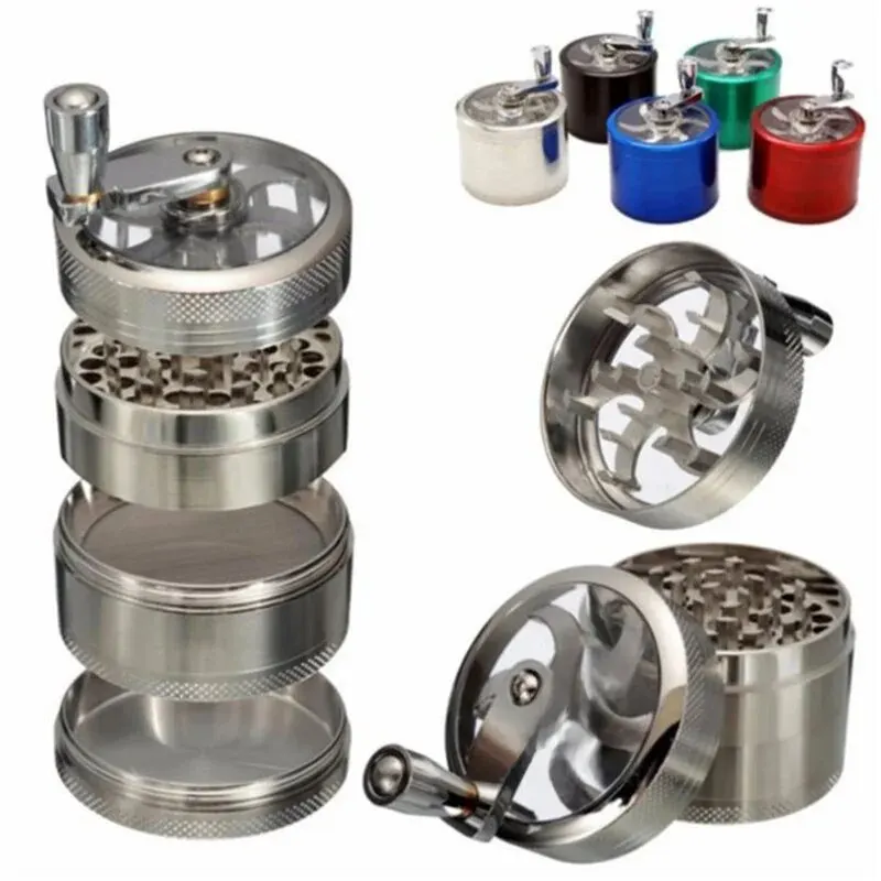 40mm-Zinc-Alloy-4-layer-Manual-Metal-Grinder-Handle-Metal-Smoking ...
