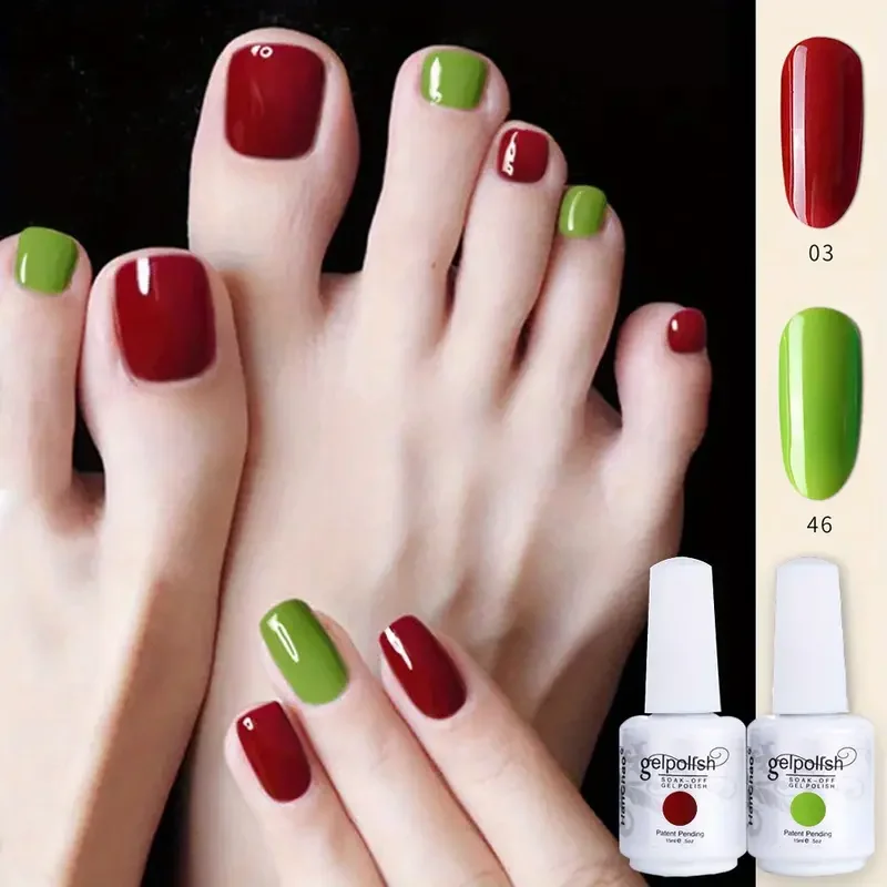 2bottles-set-Natural-Color-Toenail-nail-gel-Set-0-51oz-bottle-Soak-Off ...