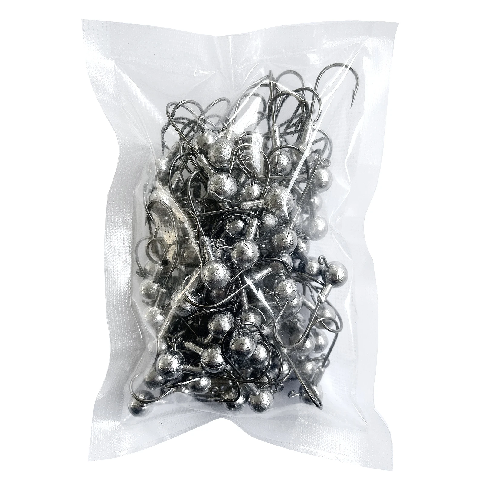 FREE-FISHER-50pcs-Pack-Unpainted-Jig-Lead-Heads-Sinker-1-14g-Round ...