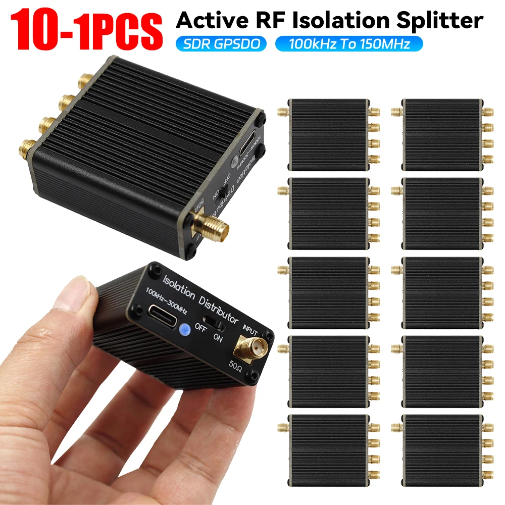 1-10PCS-Active-RF-Isolated-Distributor-SDR-GPSDO-Source-Isolation-Splitter-100kHz-To-150MHz-for ...