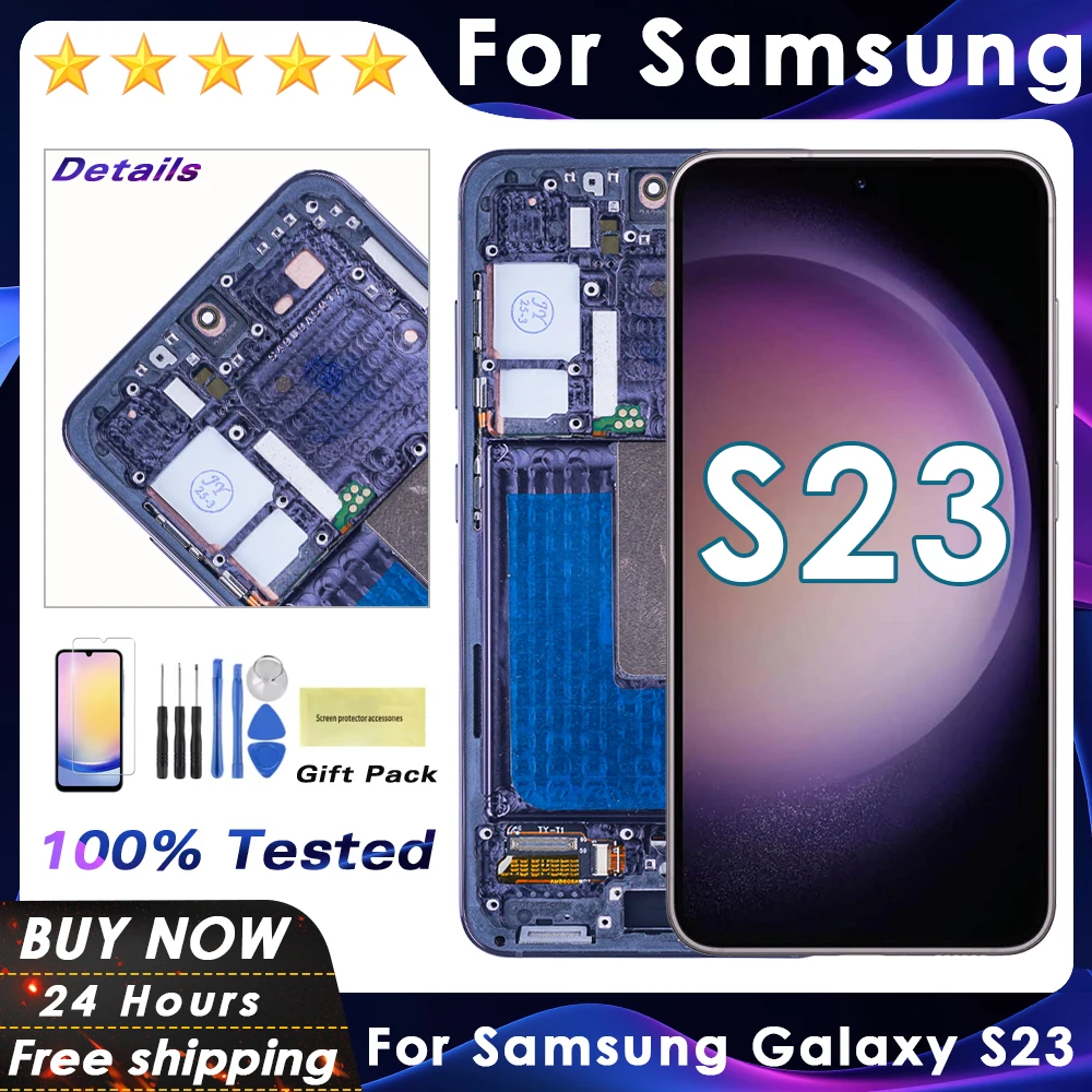 High Quality OLED For Samsung Galaxy S23 5G LCD Display Touch Screen ...