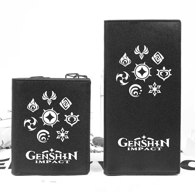 Anime-Genshin-Impact-PU-Leather-Black-Coin-Purse-Xiao-Zhong-Li-Venti ...
