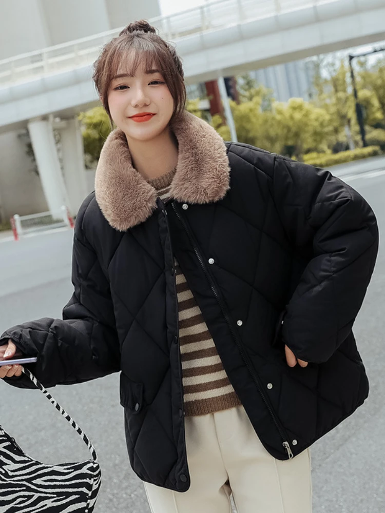 Women's Winter Coats Loose Oversize Coat Female Thick Warm Lingge ...