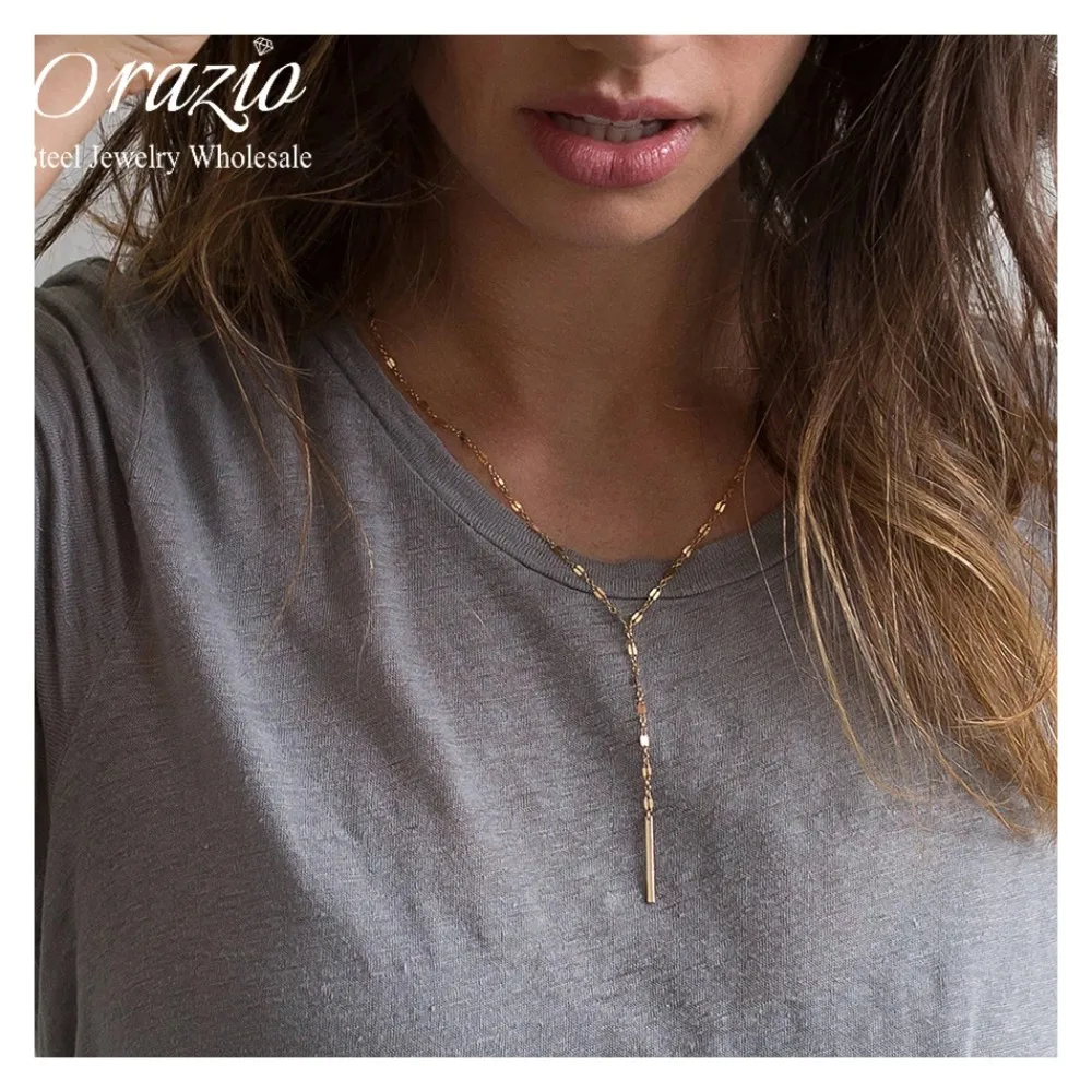 Orazio-Long-Pendant-Necklace-for-Women-Not-fade-Not-allergy-Stainless ...