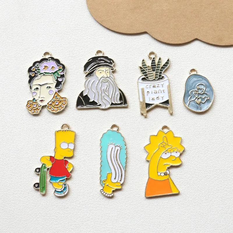 Charm Cartoon Jewelry Making | Diy Key Chain Cartoon Charms - 10pcs/lot ...