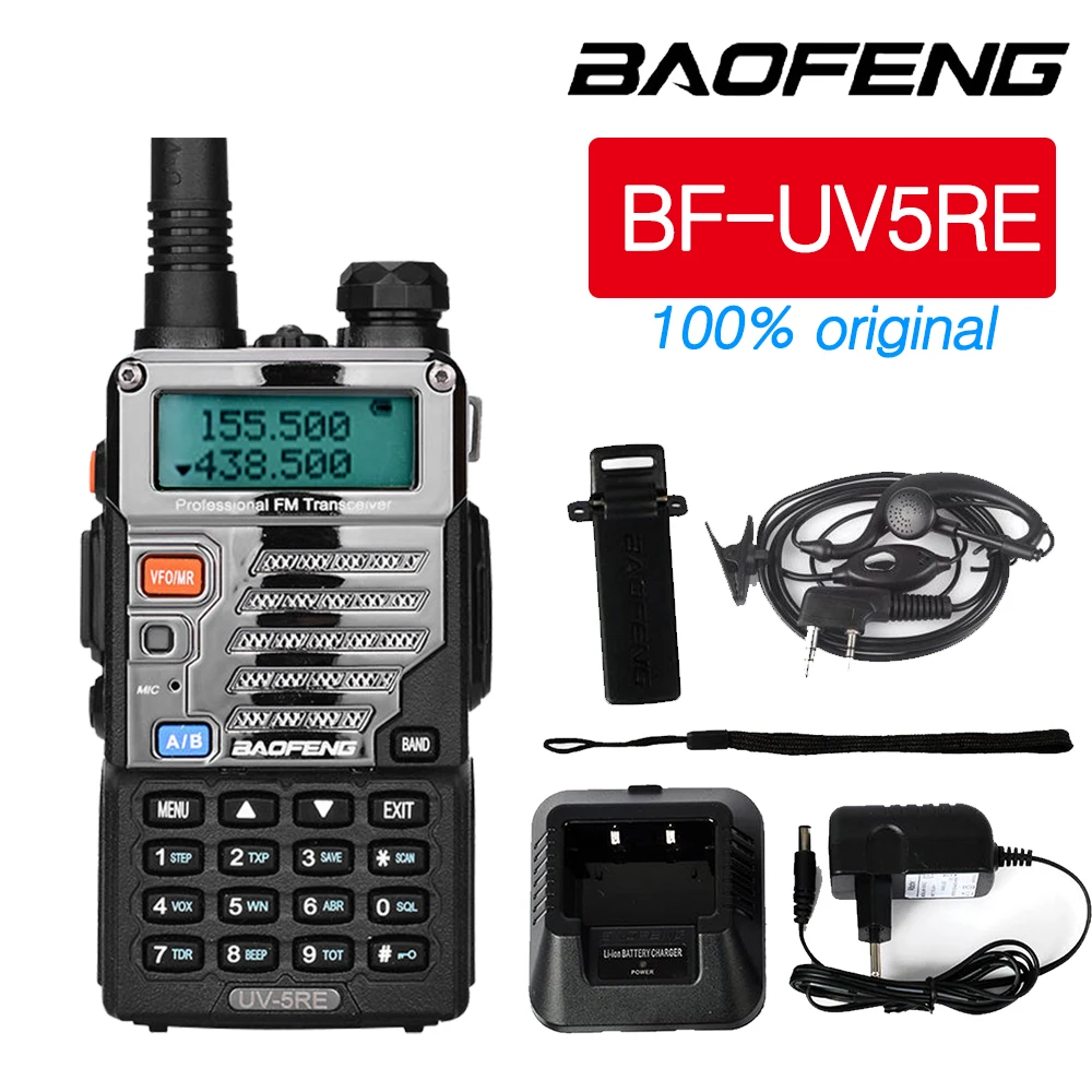 Baofeng handheld radio 5w 1800mah UV-5RE Walkie Talkie Long Range UHF ...