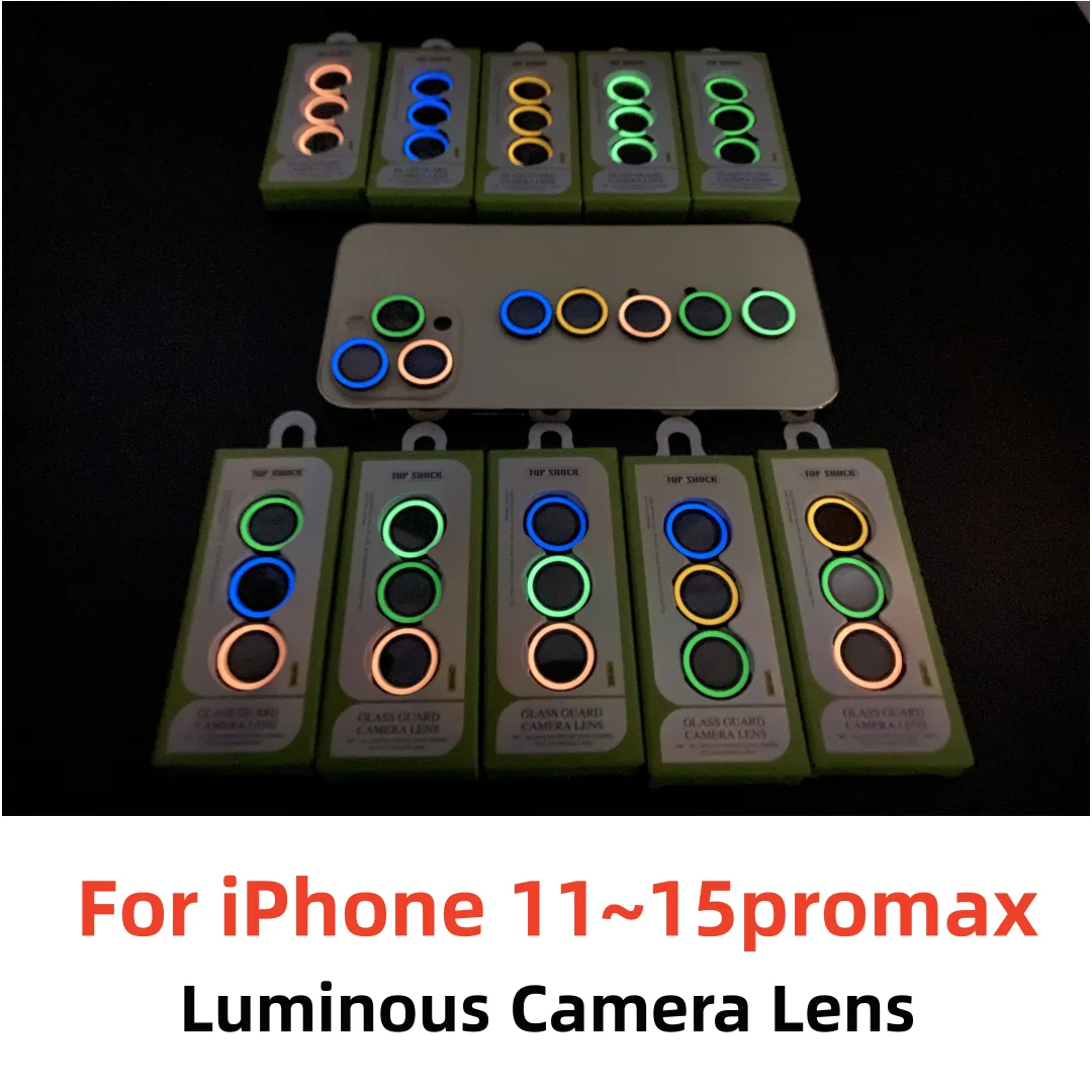 2-3Pcs-Luminous-Camera-Lens-Glass-for-IPhone-15-11-Pro-Max-14-Plus ...