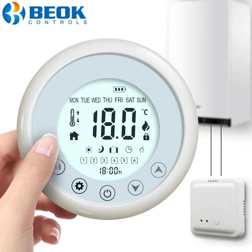 Beok Wireless & RF Thermostat Smart Temperature Controller Kit ...