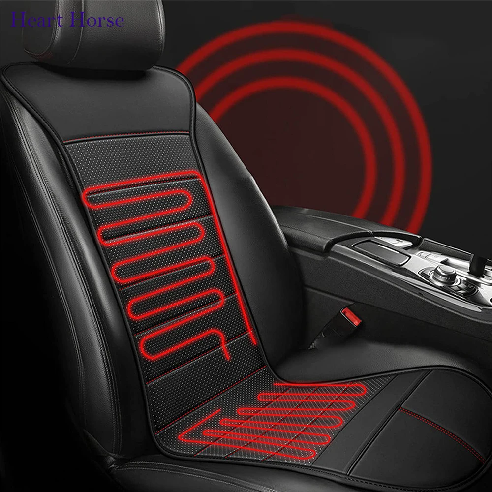 Heart Horse Winter Car Heated Seat Cover 30s Fast Heating Seat Cushion ...