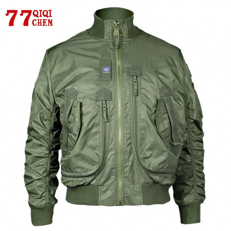 MA1 Bomber Jackets Men Waterproof Pilot Baseball Coat Male Army Air ...