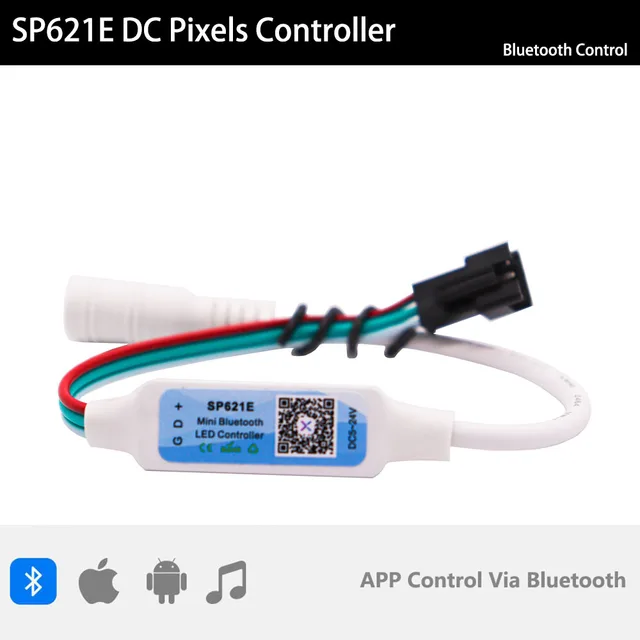 WS2812B WS2811 Led Pixels Strip Controller SP105E SP107E SP108E SP110E ...