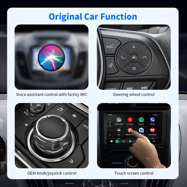 CARVIEW Carplay AI Box USB Plug and Play Car OEM Wired CarPlay to ...