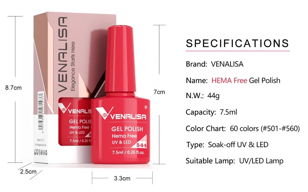 VENALISA VIP5 Гель-лак для ногтей 7,5 мл | AliExpress