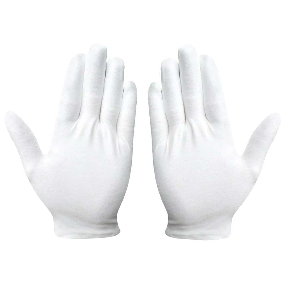 1-Pairs-White-Cotton-Gloves-8-Medium-Size-for-Coin-Jewelry-Silver ...