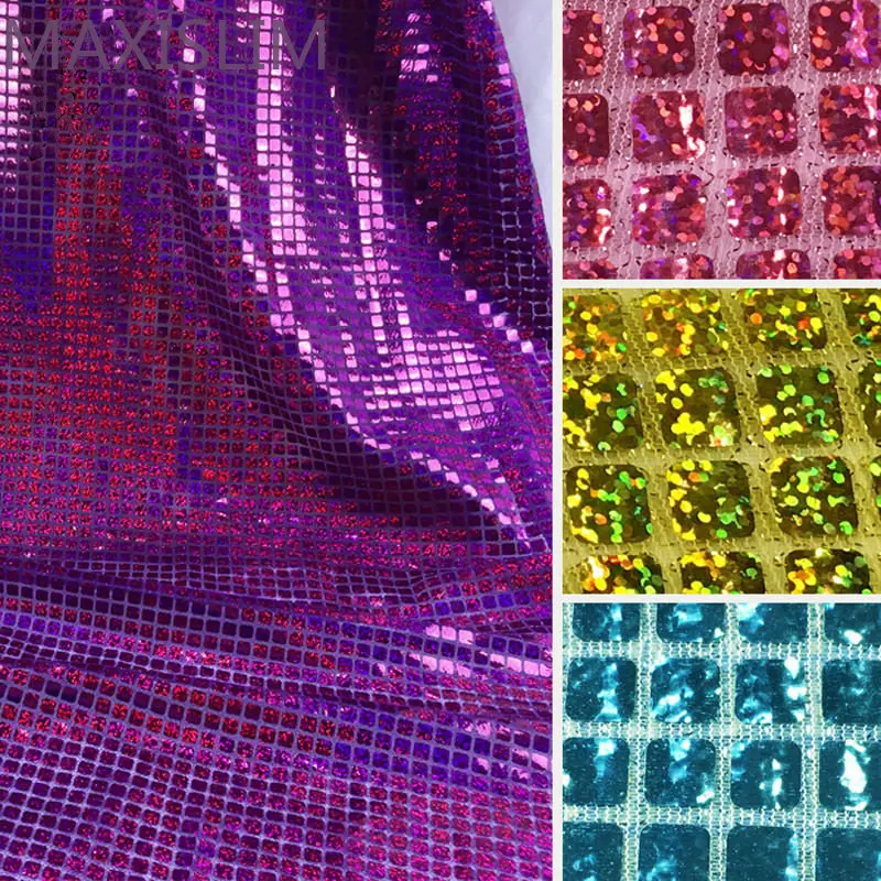 DIY-8MM-Laser-Mesh-Square-Sequin-Fabric-Performance-Stage-Costume ...