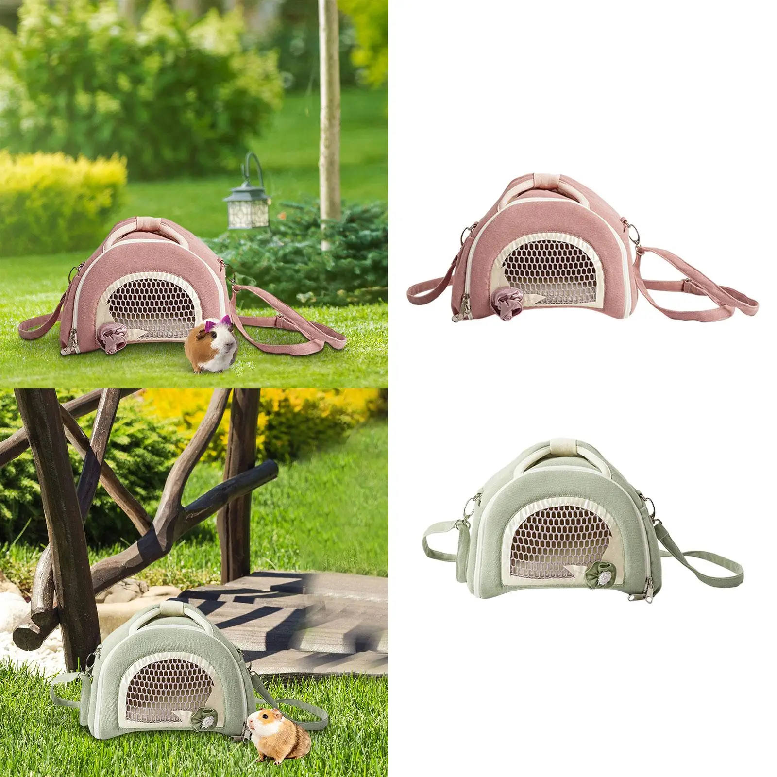 Hamster Carrier Bag Travel Guinea Pig Carrier Bag with Carry Handle and ...