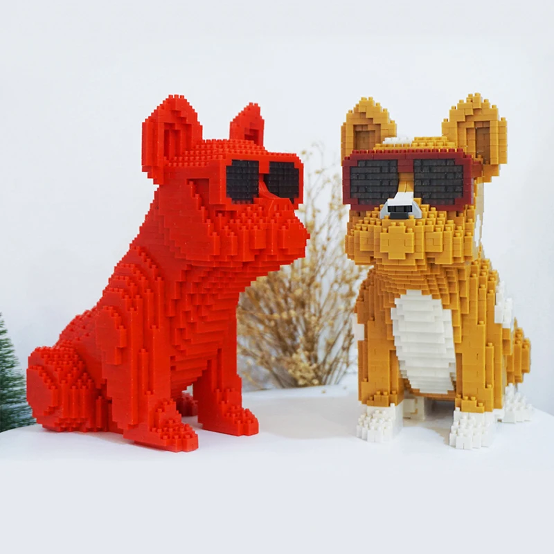 Build your own adorable bulldog with Lboyu 7058 mini diamond blocks ...