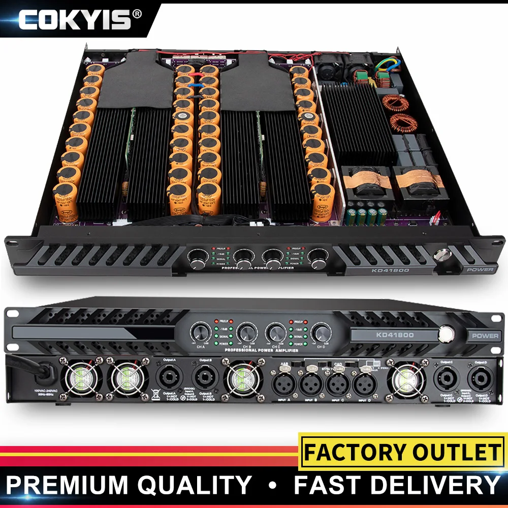 4-Channels-1U-Digital-Power-Amplifiers-10000-Watt-With-PFC-Professional ...