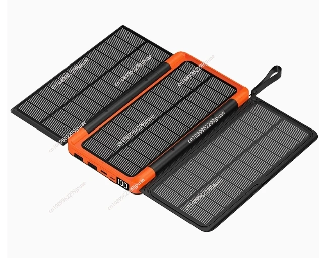 Poverbank 20000mAh Folding Solar Power Bank with 3 Solar Panel Qi ...
