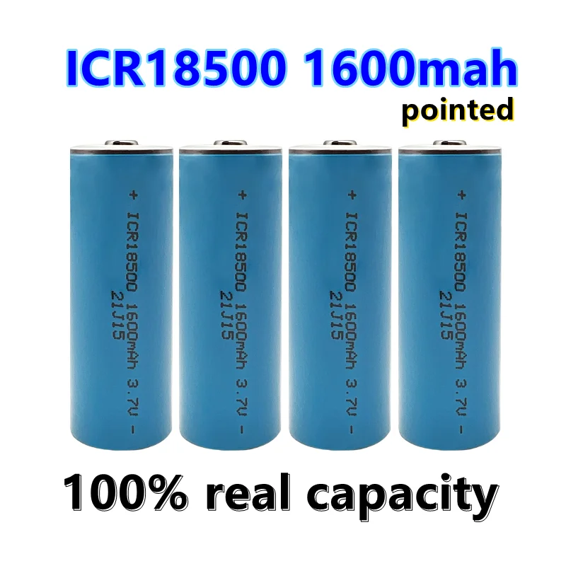 New-18500-battery-is-3-7V1600mAh-with-a-pointed-rechargeable-ion ...