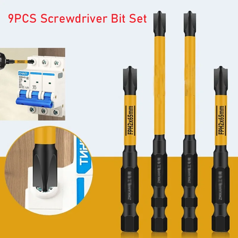 9pcs-FPH2-Cross-Magnetic-Special-Screwdriver-Bit-Set-65-110-150mm ...