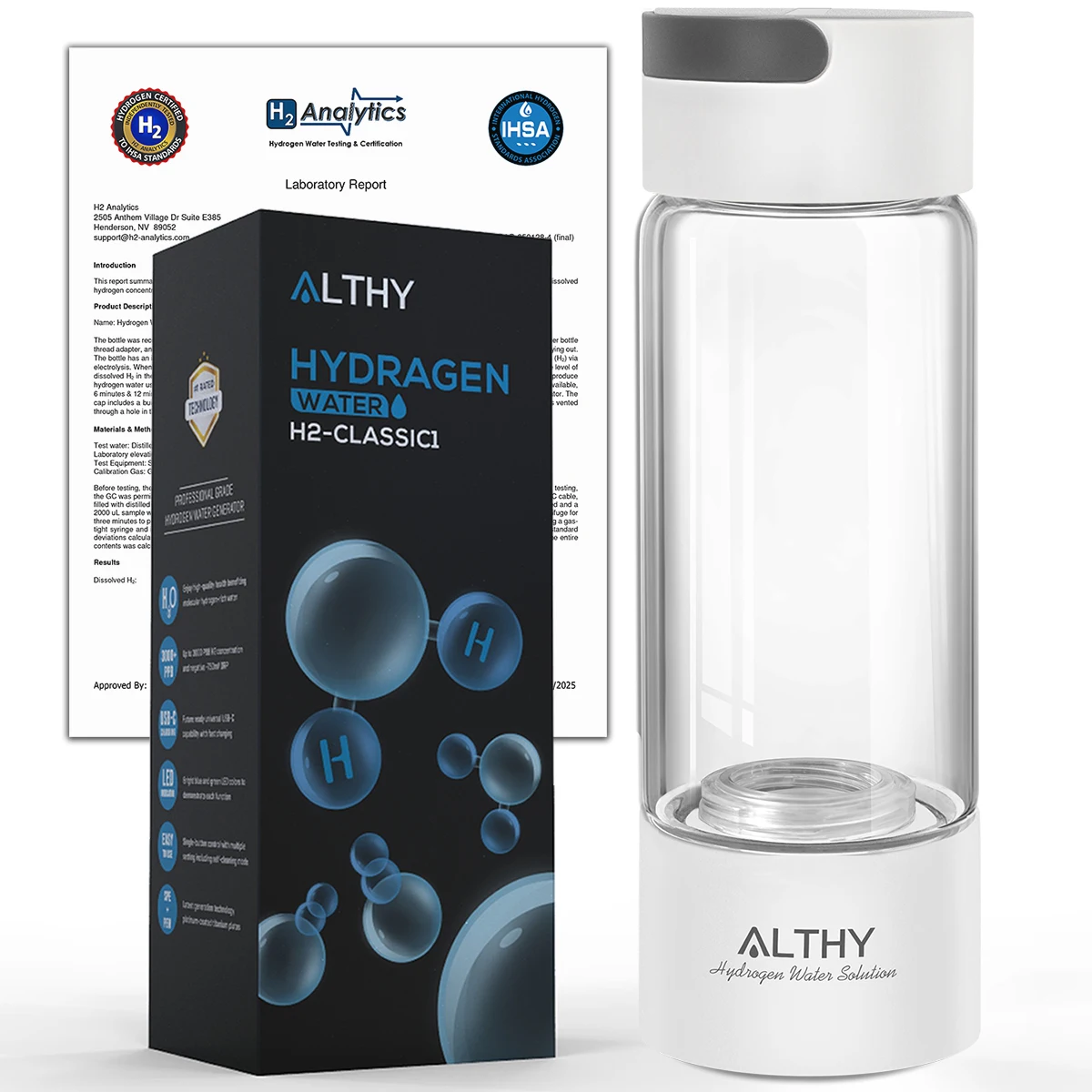 ALTHY H2-Portable – Dual Chamber H₂ Water Generator & Inhaler