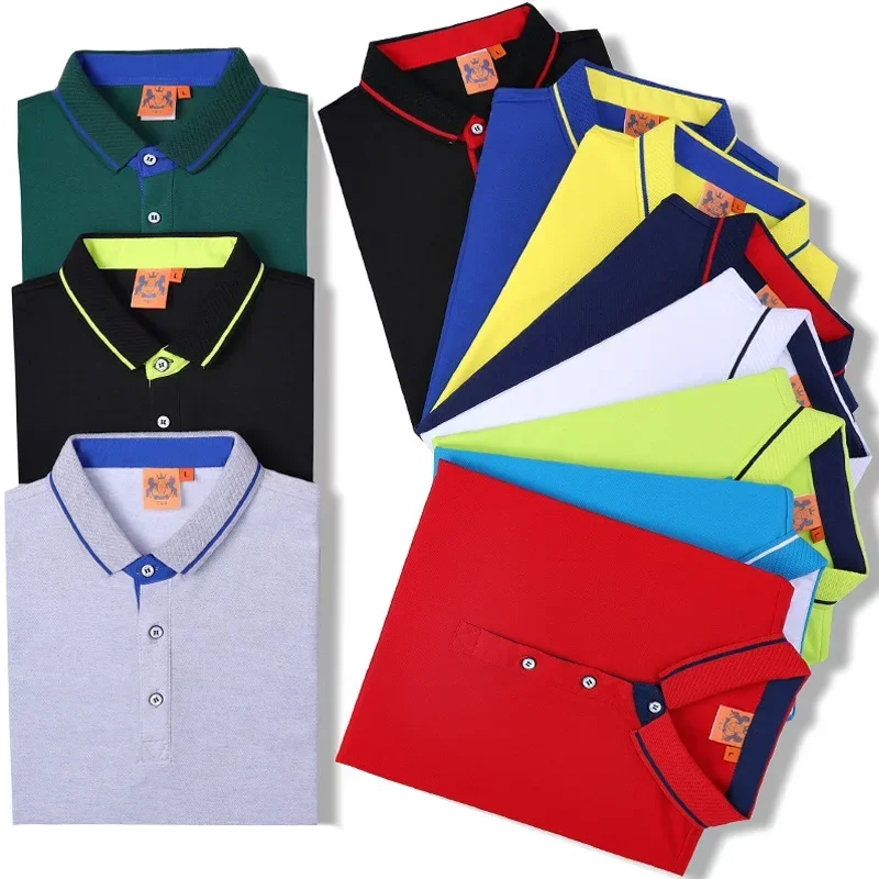 Embroidered-Work-Shirts-for-Men-Women-Short-Sleeve-Polo-T-Shirts-with ...