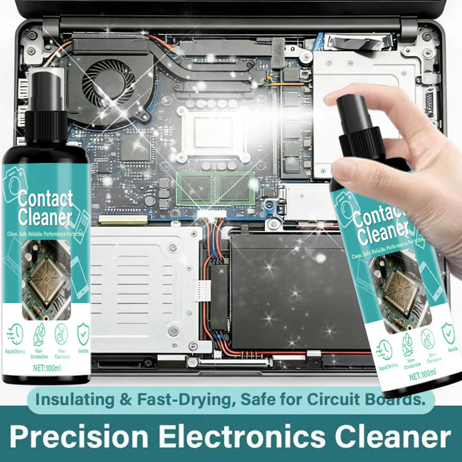 Electronic Contact Cleaner With Towel Quick Drying Liquid 100ml ...
