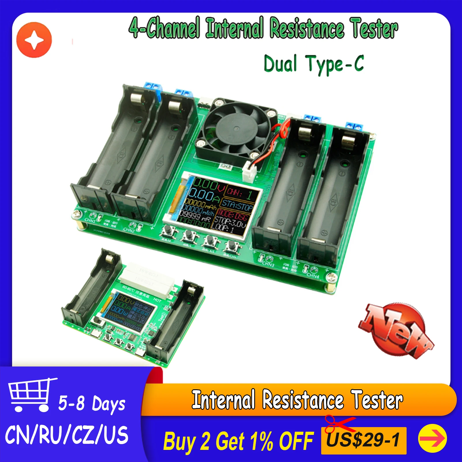 4-Channel-Battery-Capacity-Internal-Resistance-Tester-Dual-Type-C ...