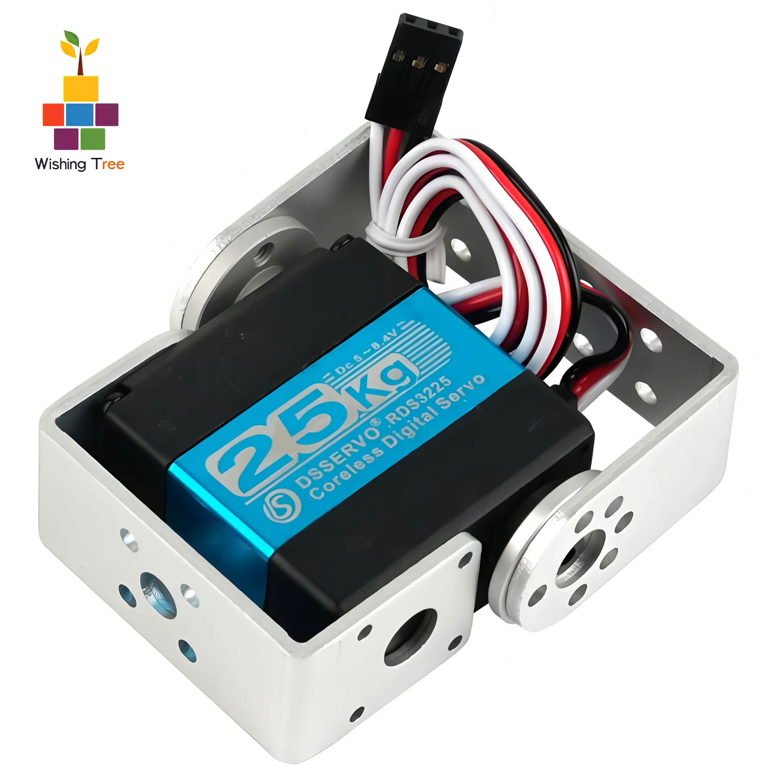 RDS3225 25KG Dual Shaft Waterproof Digital Servo with U Bracket for RC ...