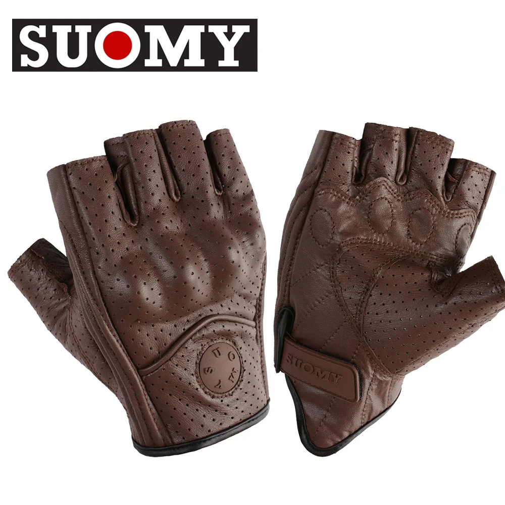 Suomy-Motorcycle-Summer-Gloves-Leather-Motocross-Half-Finger-Gloves ...