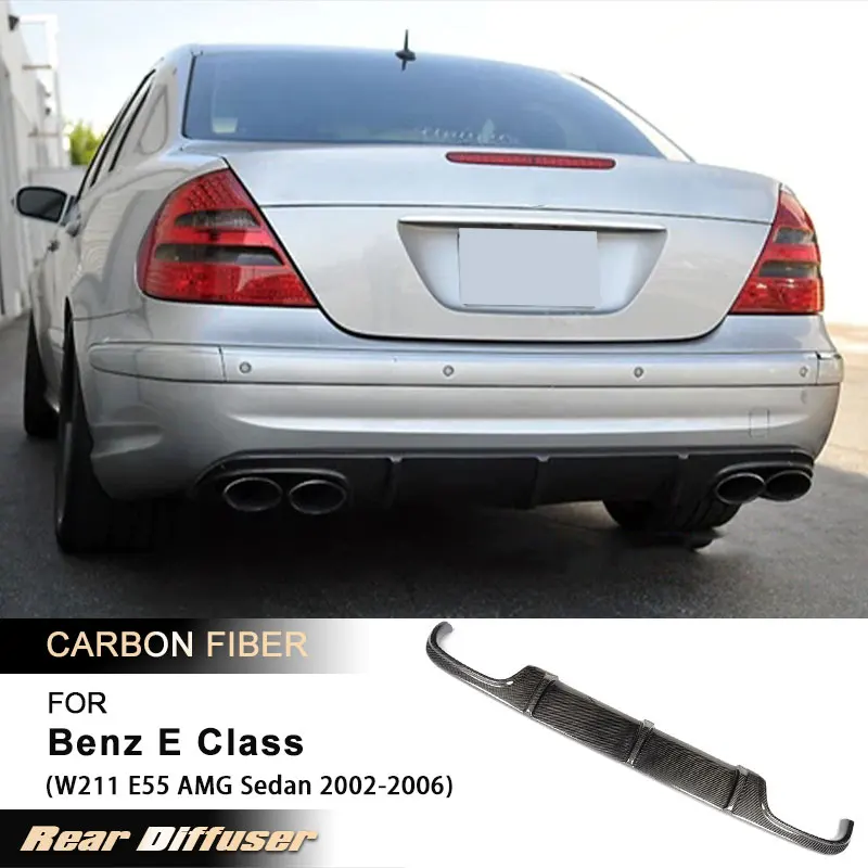 for W211 Rear Bumper Diffuser Lip for Mercedes Benz E Class W211 E55 ...