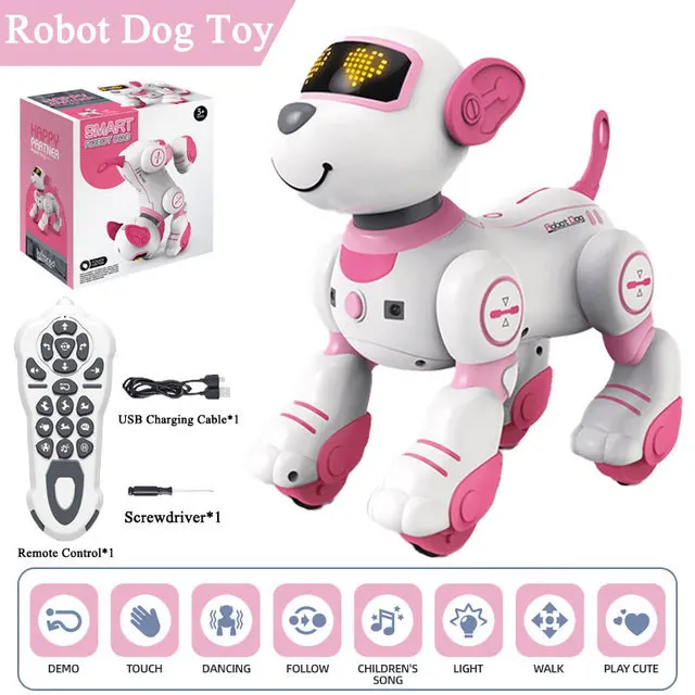RC Robot Electronic Dog Robot Dog Stunt Walking Dancing Toy Intelligent ...