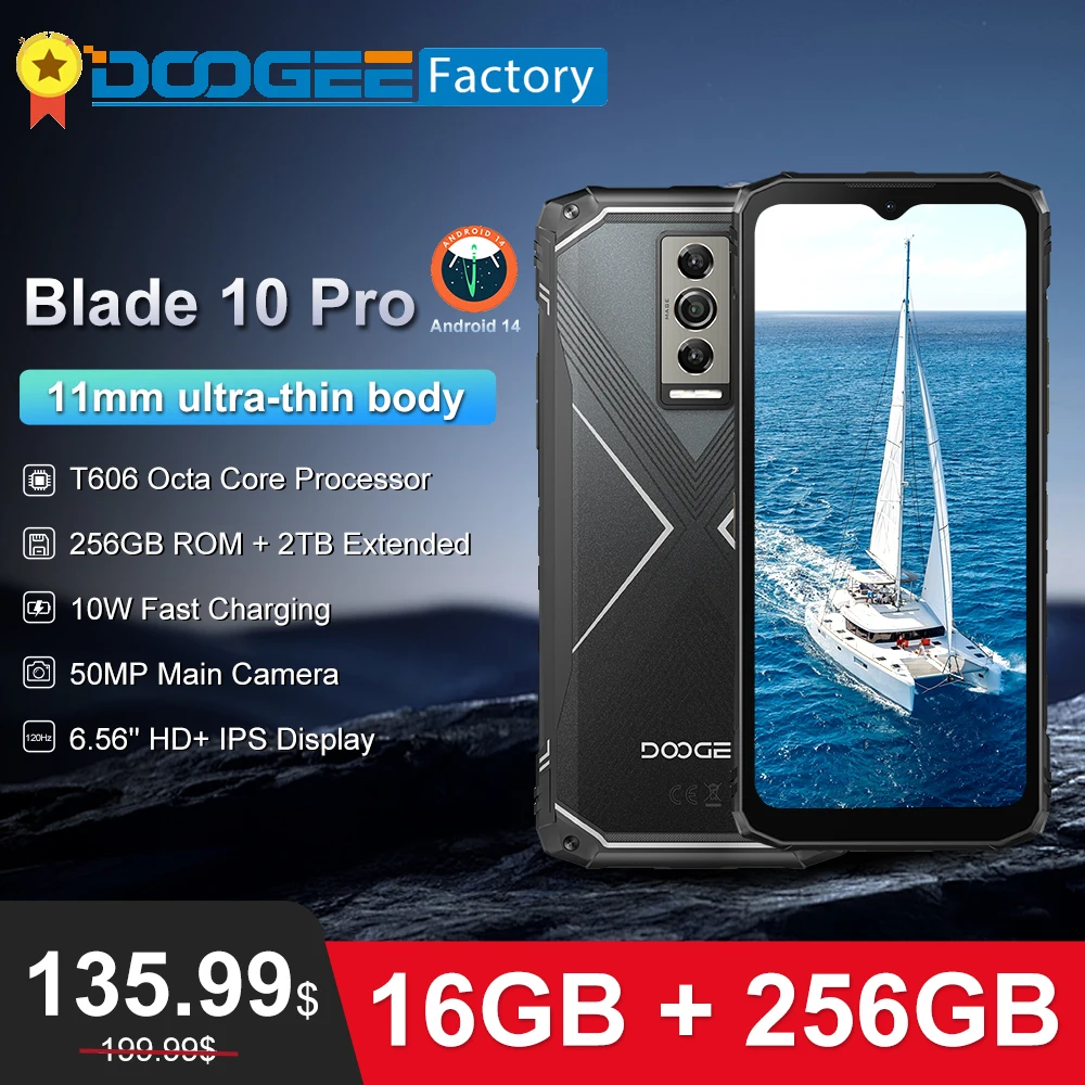 DOOGEE-Blade-10-Pro-Smartphone-16GB-6-10-256GB-50MP-Camera-6-56-Display ...