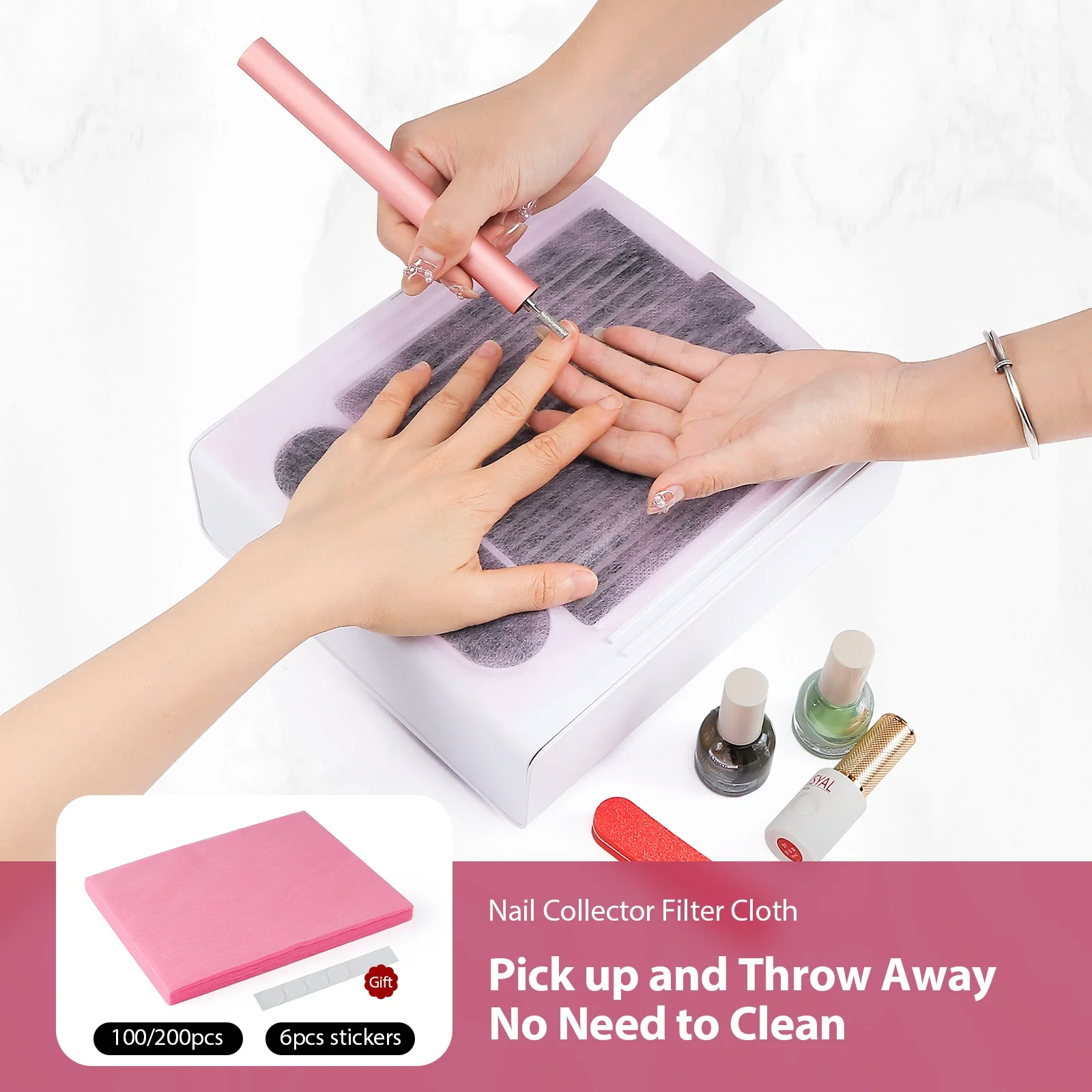 100pcs-Nail-Vacuum-Filter-Paper-Filter-Dust-Collector-Non-Woven-Fabric ...