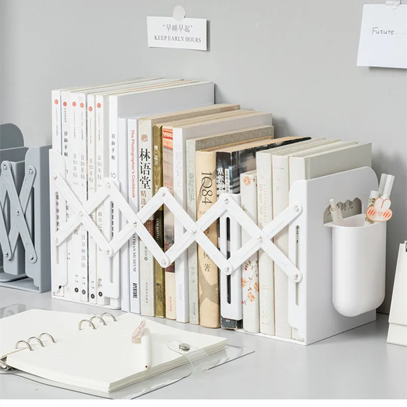 Retractable Bookends For Shelves Book Support Stand Set Adjustable ...