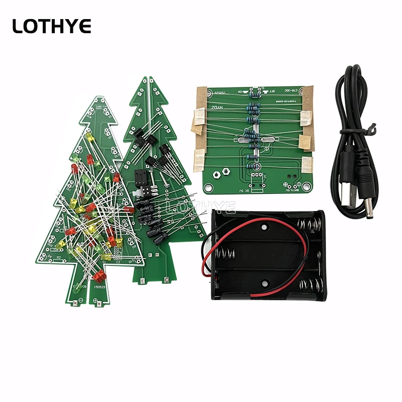 Diy-Led-Flash-Kits-Diy-Elektronische-Kit-3d-Kerstboom-Soldeer ...