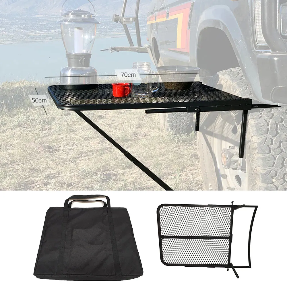 Outdoor-Tire-Desk-Wheel-Table-70-50cm-Vehicle-Camping-Travel-Tailgating ...