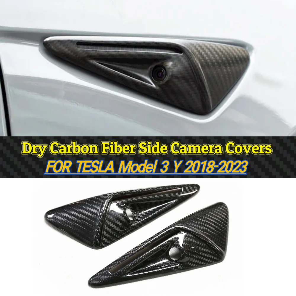Dry-Carbon-Fiber-Side-Camera-Cover-for-Tesla-MODEL-Y-Model-3-FULL-Cover ...