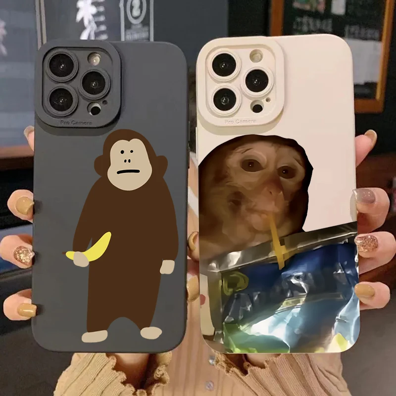 Monkeys Take Bananas Silicone Phone Case For Samsung Galaxy S24 S23 ...