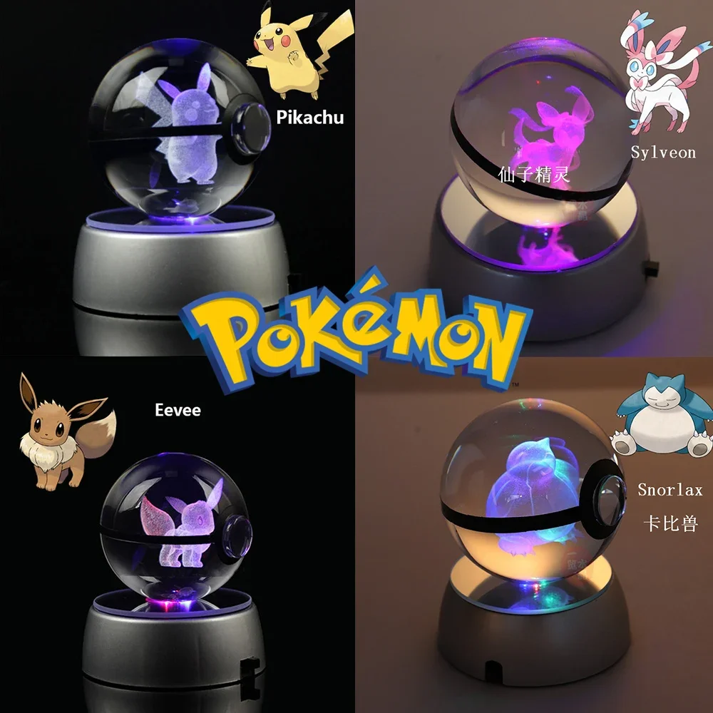 Pokemon-Crystal-Ball-3D-Toys-Pikachu-Snorlax-Mewtwo-Figures-Pok-mon ...