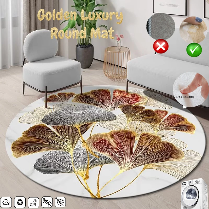 Luxury-Gold-Round-Carpets-for-Living-Room-Decoration-Nordic-Large-Area ...