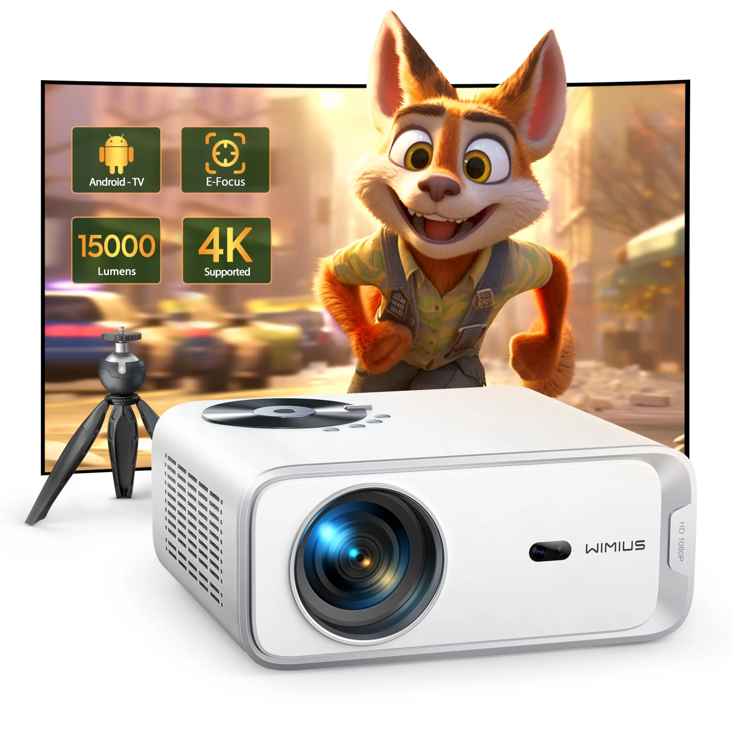 Wimius-P63-Projector-Native-1080P-500ANSI-Android-9-0-Projectors-WiFi-6 ...