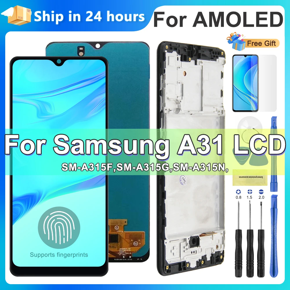 AMOLED-for-Samsung-A31-A315-LCD-Display-With-Frame-Touch-Screen ...