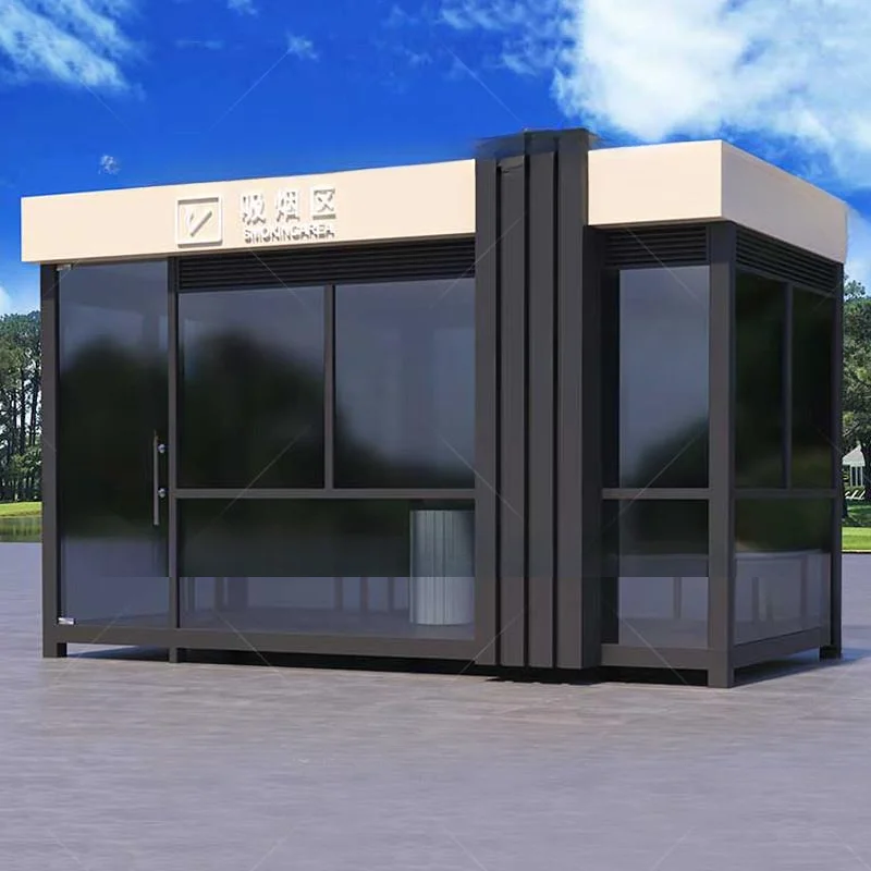 Mobile-outdoor-smoking-booth-Customized-tea-booth-Steel-structure ...