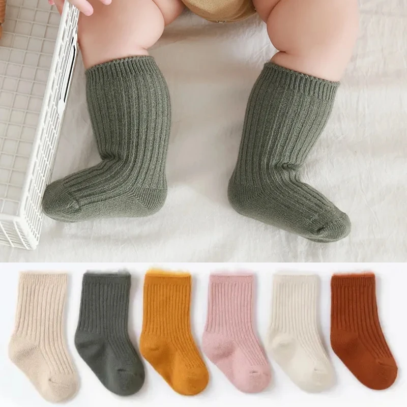 Thicken-Baby-Kids-Long-Socks-Autumn-Winter-Striped-Socks-Warm-Boy-Girls ...