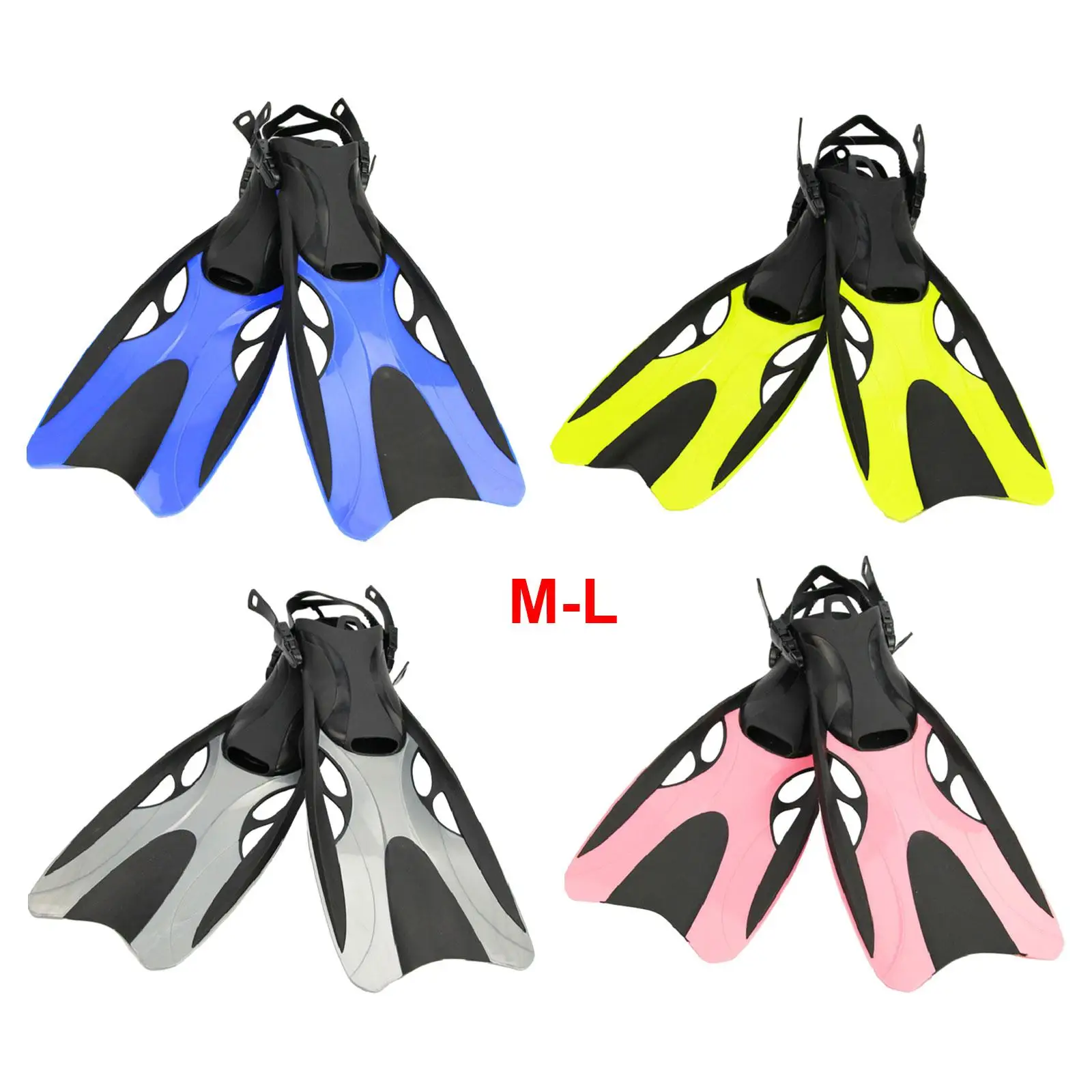 Snorkel-Fins-Diving-Fins-Portable-Adjustable-Durable-Professional ...