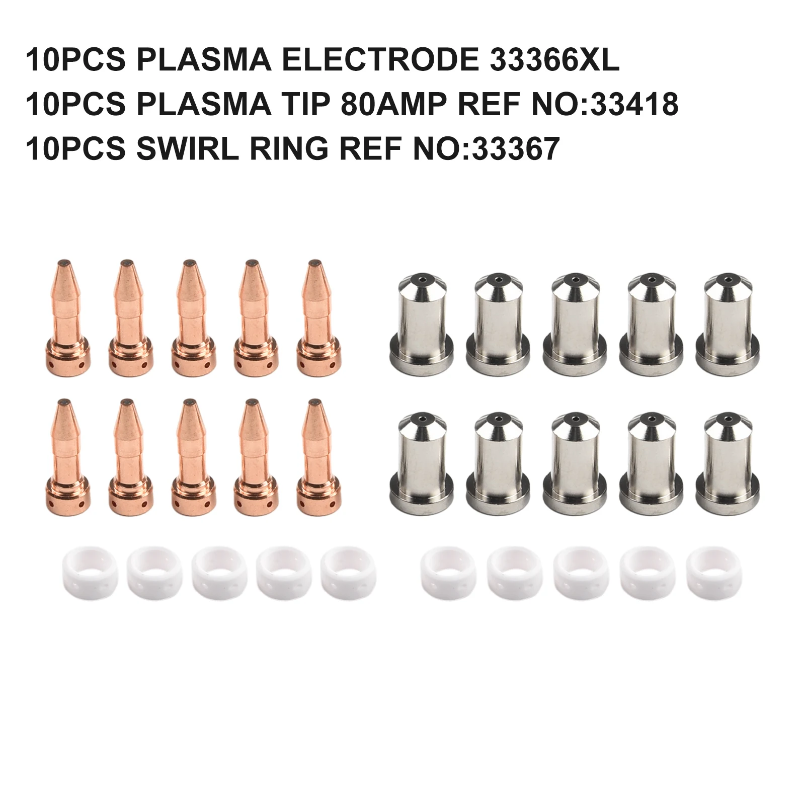 PT-23-27-Plasma-Cutter-Consumables-Electrode-Tip-80Amp-Nozzles-33366XL ...